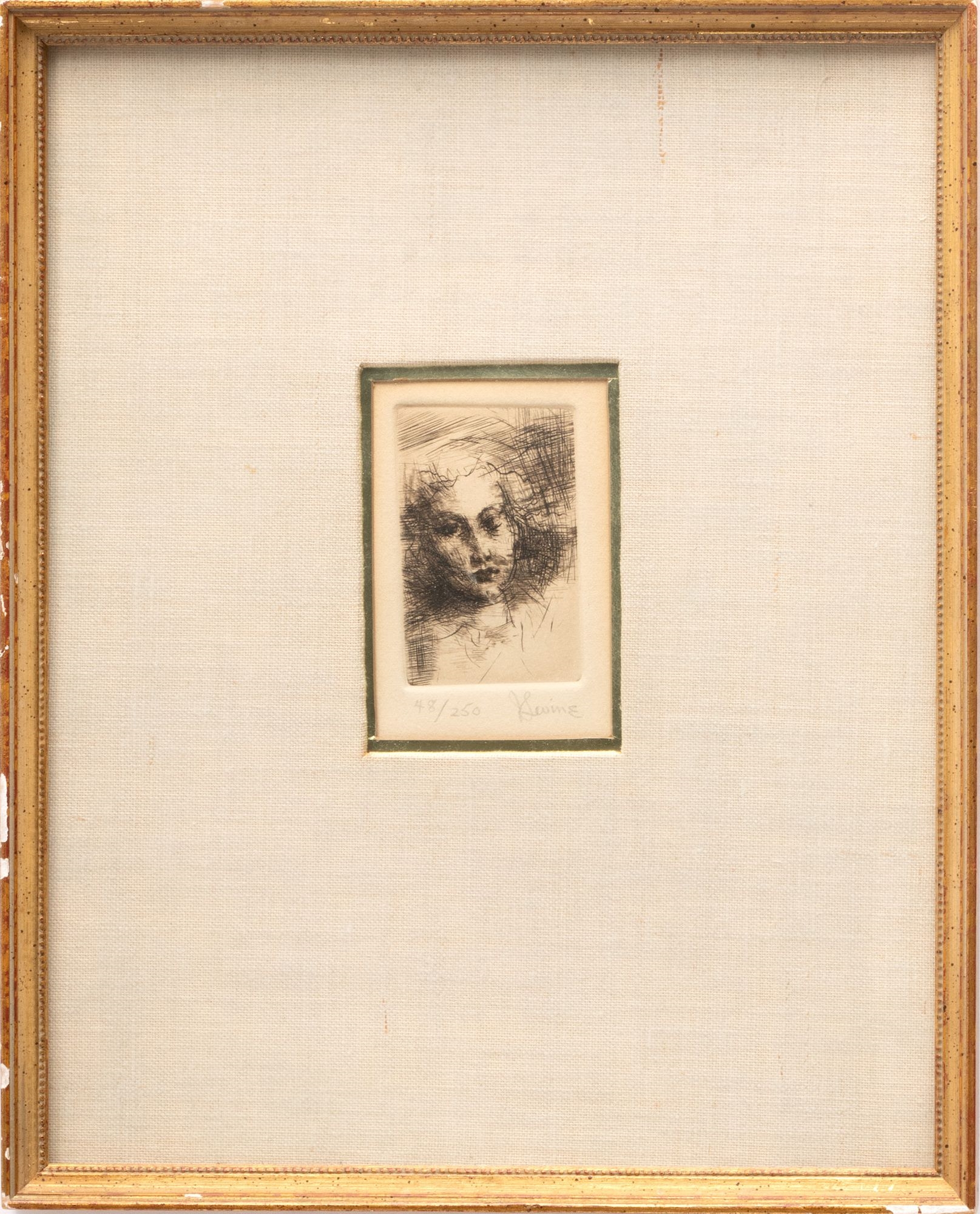 Jack Levine | Jack Levine (NY. Ma, 1915-2010) Etching on Paper Head of ...