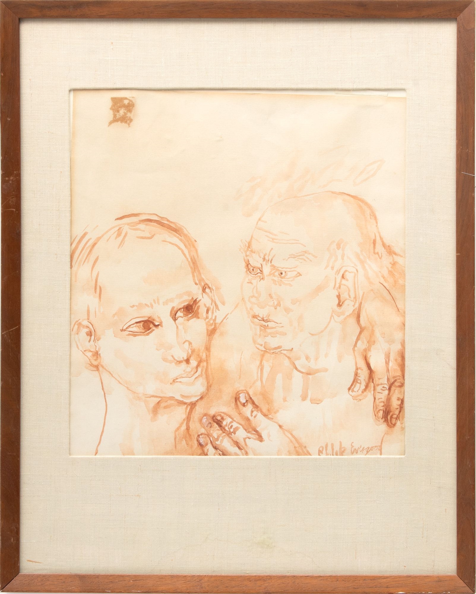 Philip Evergood | Self Portrait with Hat (1961) | MutualArt