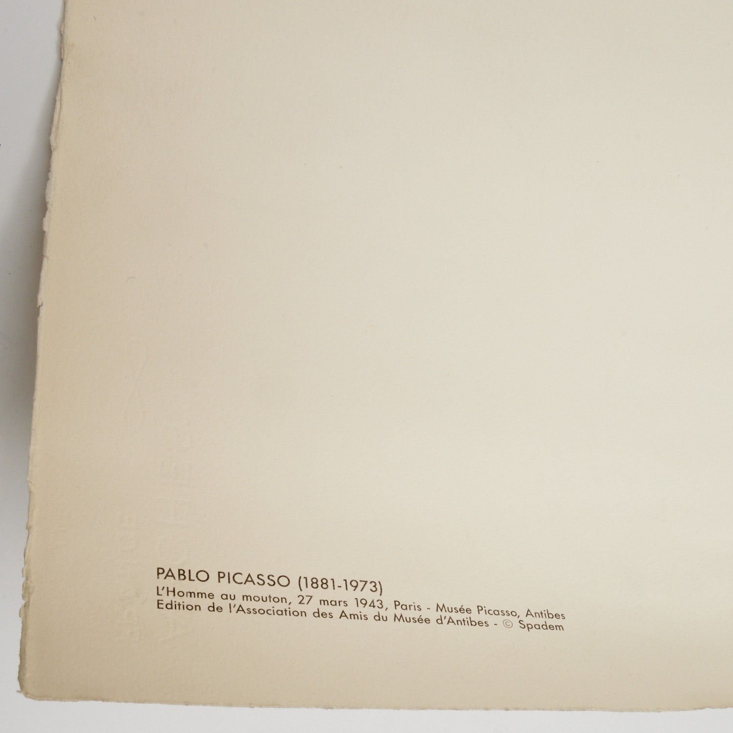 Pablo Picasso | L'Homme au mouton 27 mars 1943 Paris (1943) | MutualArt