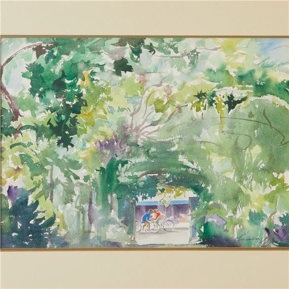 Lumen Martin Winter | Cyclists in Landscape | MutualArt