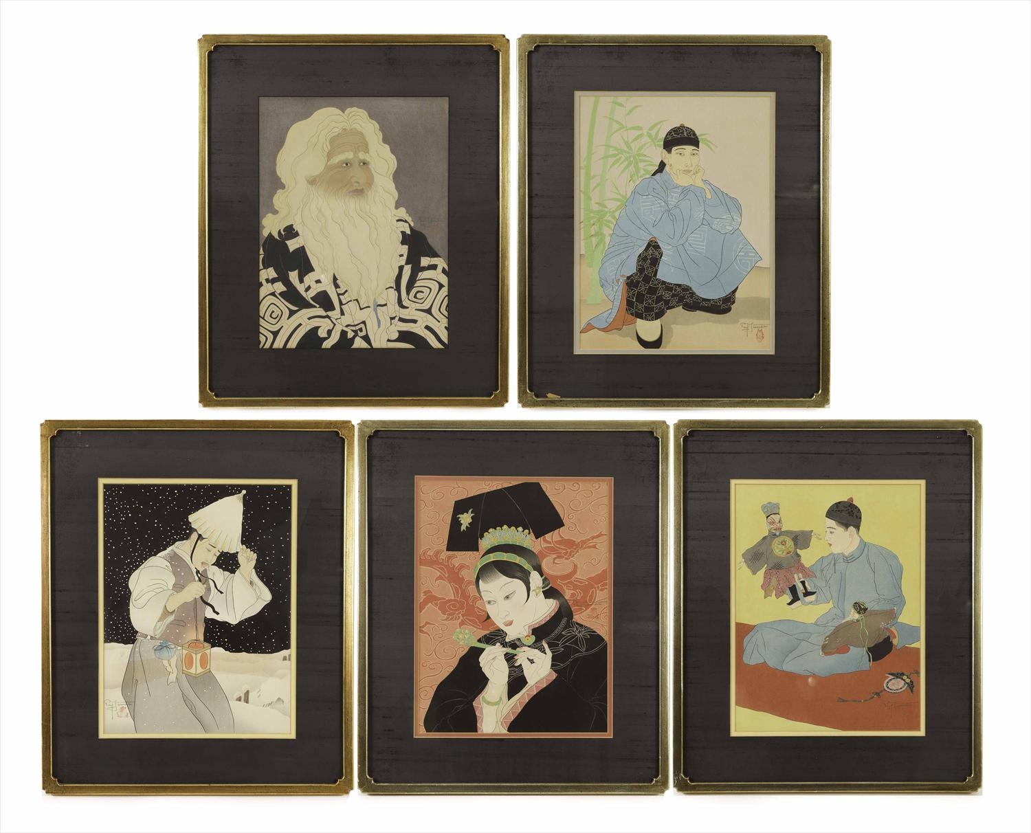 Paul Jacoulet | 5 Woodblock Prints | MutualArt