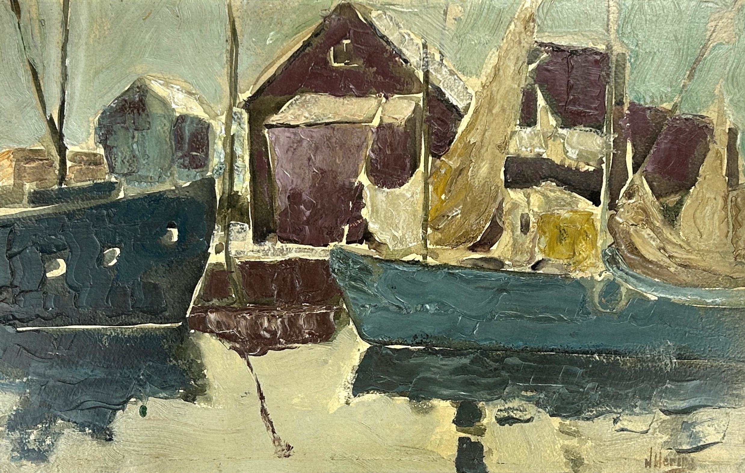 Harry Hering | Boats at Wharf (Early 20) | MutualArt