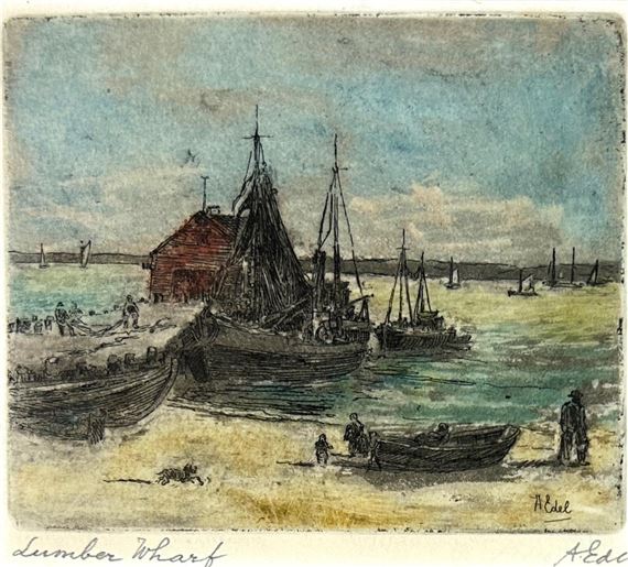 Albert Edel | Lumber Wharf (Early 20) | MutualArt
