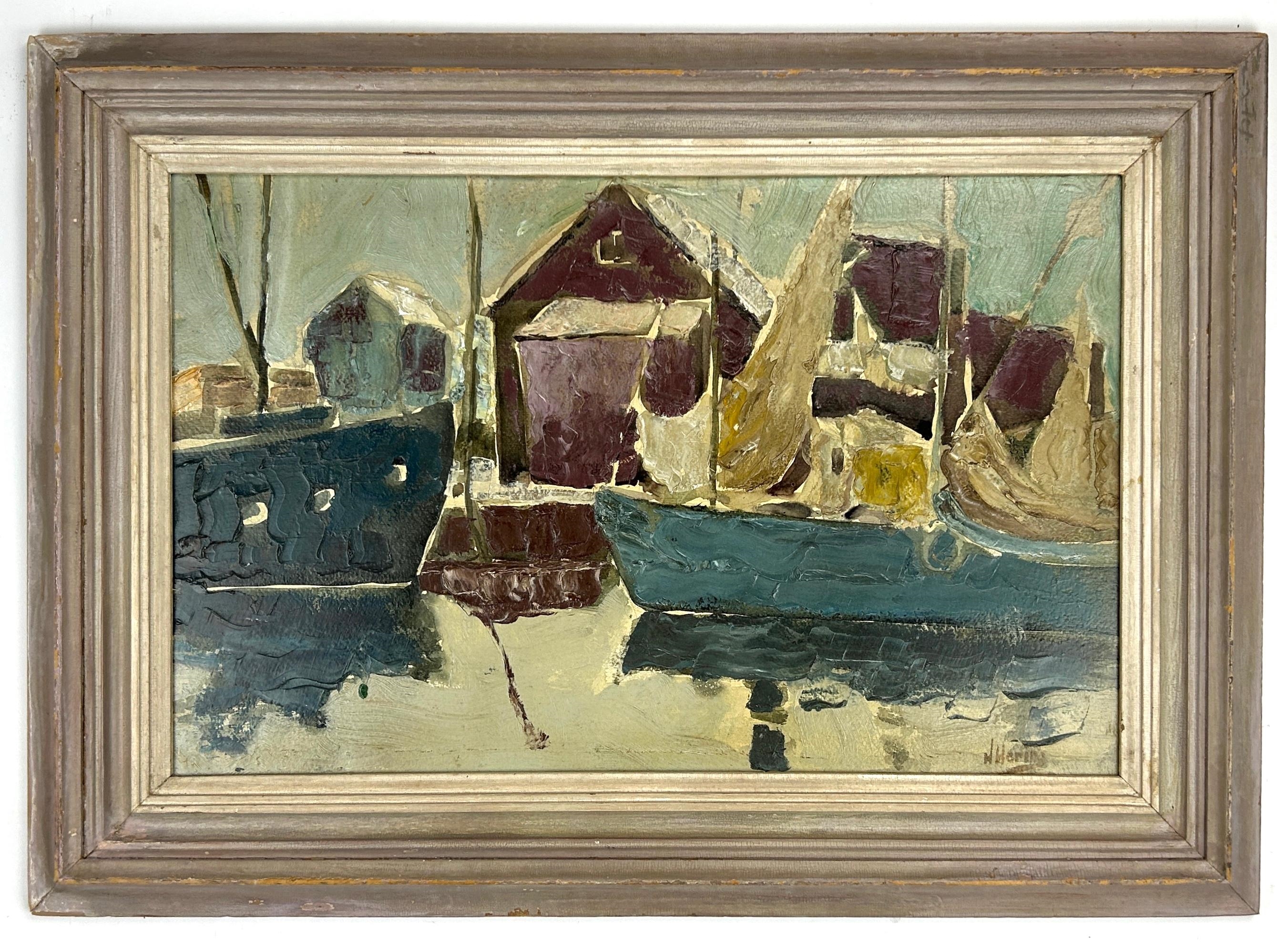 Harry Hering | Boats at Wharf (Early 20) | MutualArt