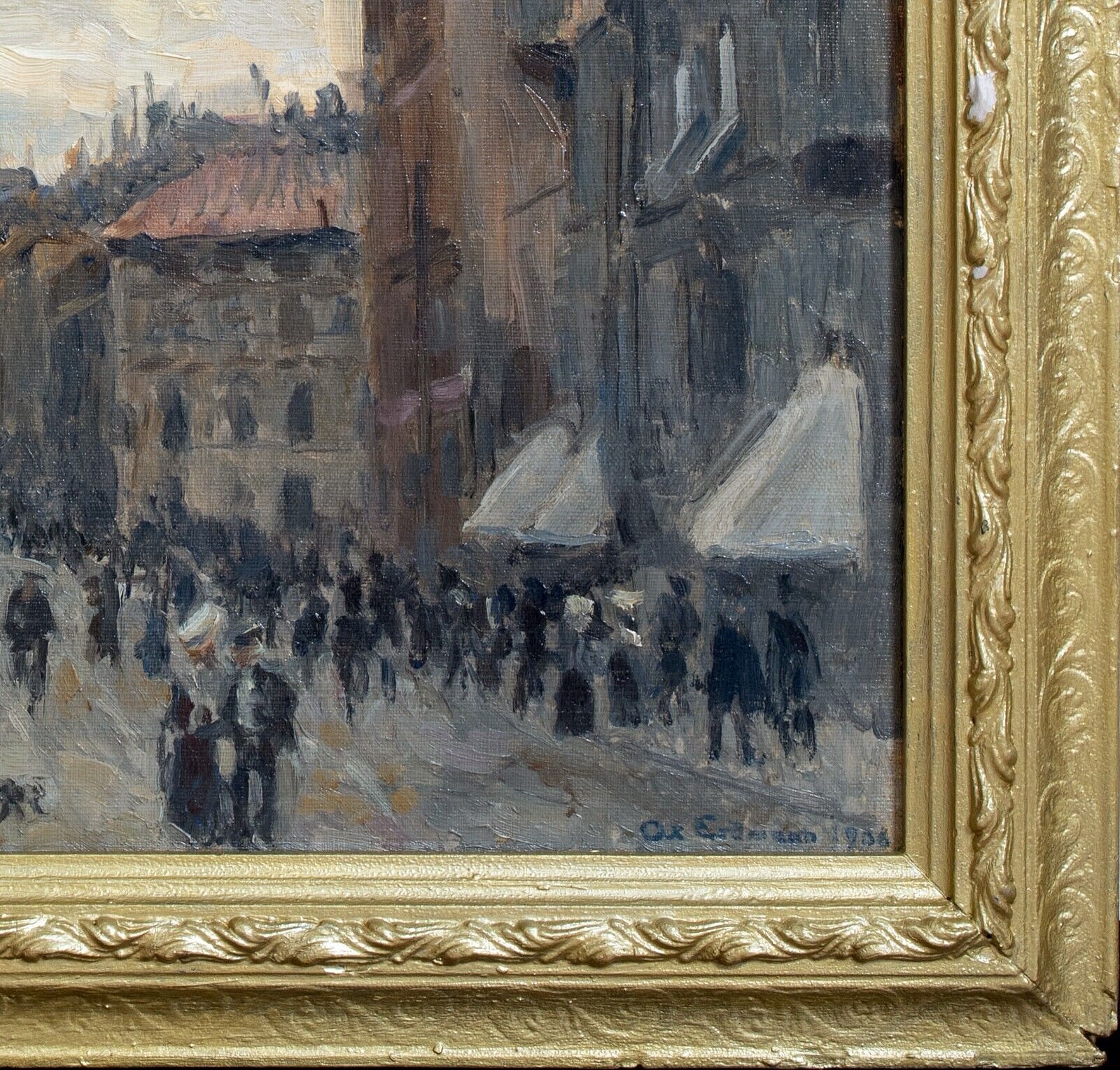 Axel Erdmann | STOCKHOLM STREET SCENE OIL PAINTING (19th Century ...