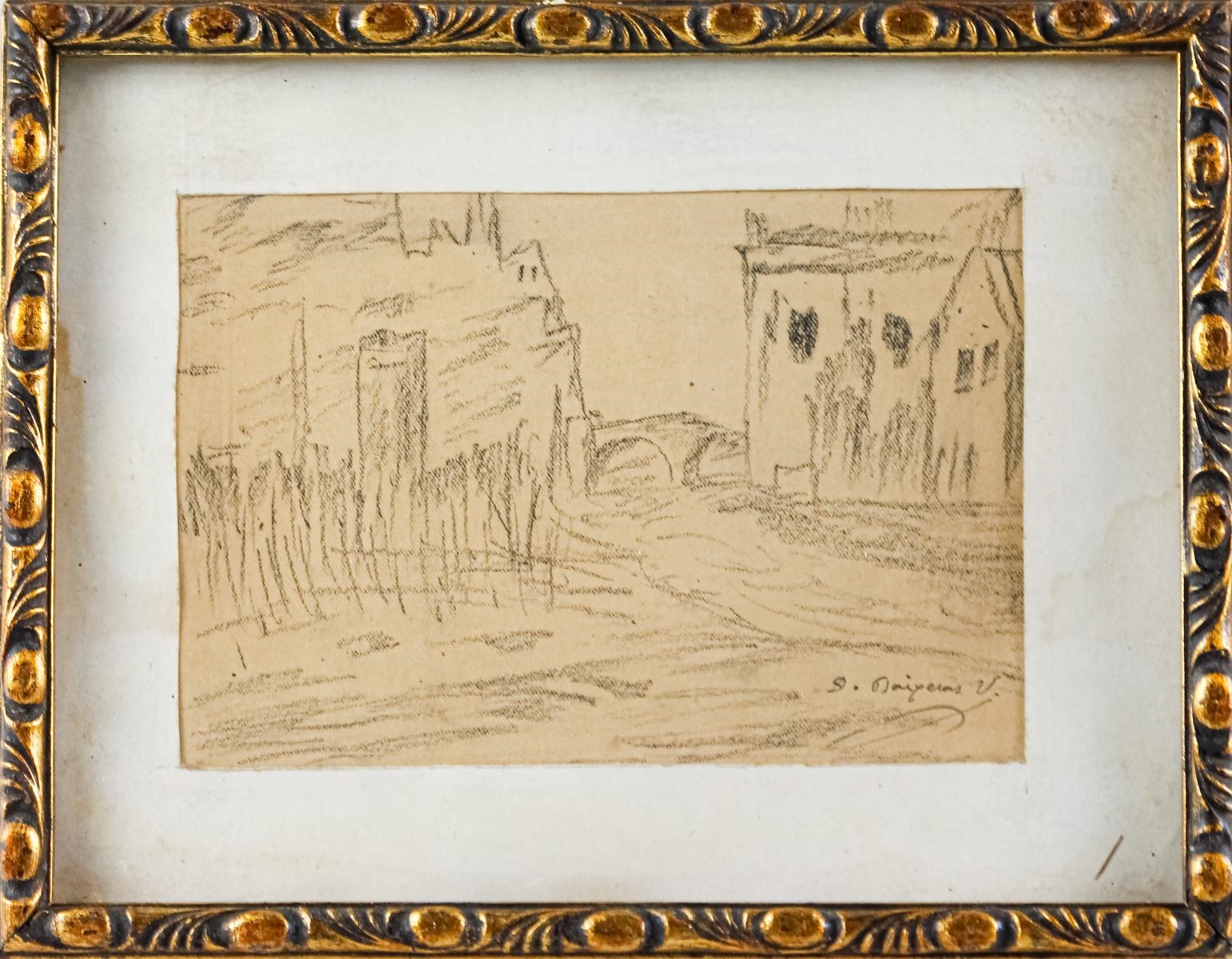 Dionís Baixeras | Vista de pueblo | MutualArt