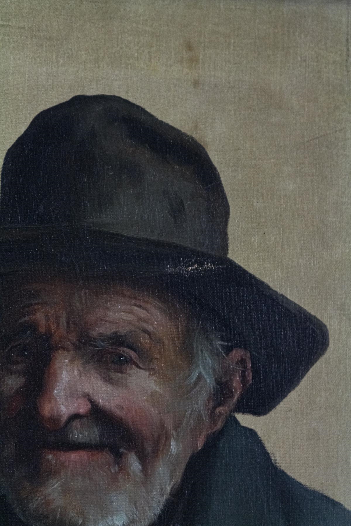 Lluís Graner Arrufí | Anciano con sombrero | MutualArt