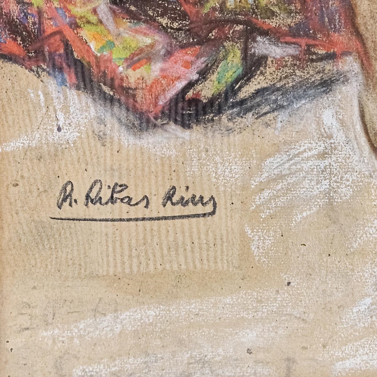 Ramón Ribas Rius | Desnudo femenino frente al espejo | MutualArt