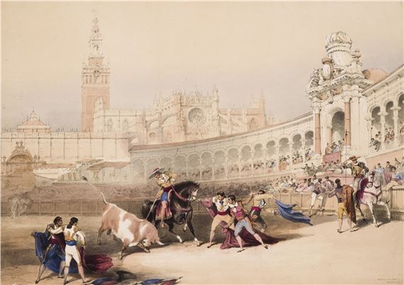 David Roberts | Bull fight Seville (19th Century) | MutualArt