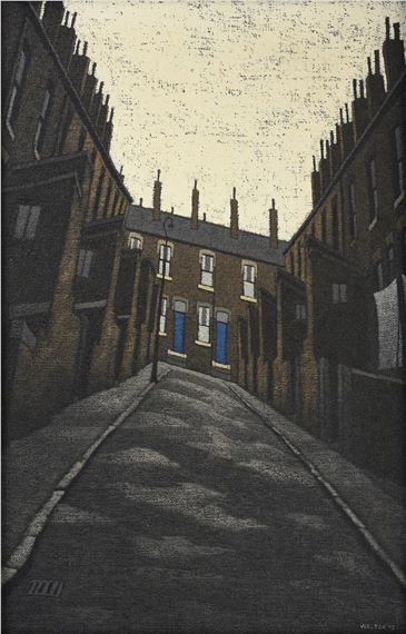 Stuart Walton | Street of terraced houses (1973) | MutualArt