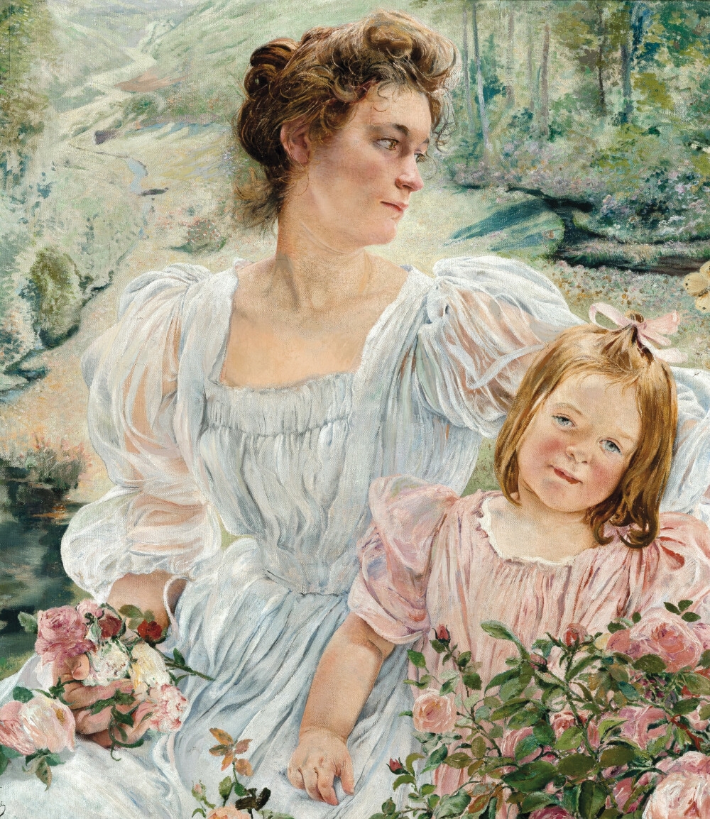Léon Frédéric | Mère et enfant (1892) (1892) | MutualArt