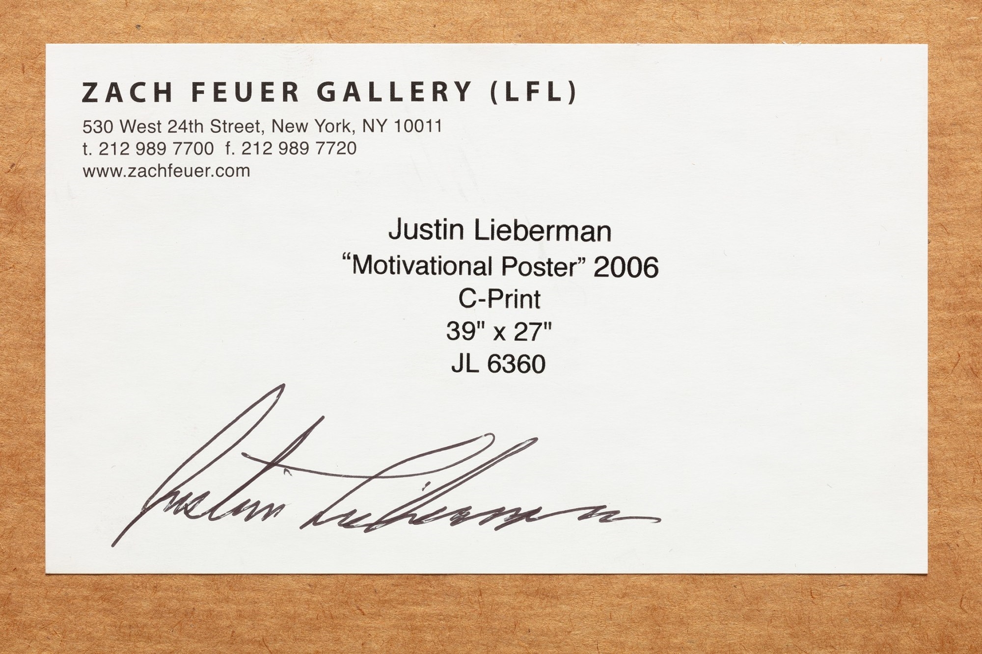 Justin Lieberman | Motivational Poster (2006) | MutualArt