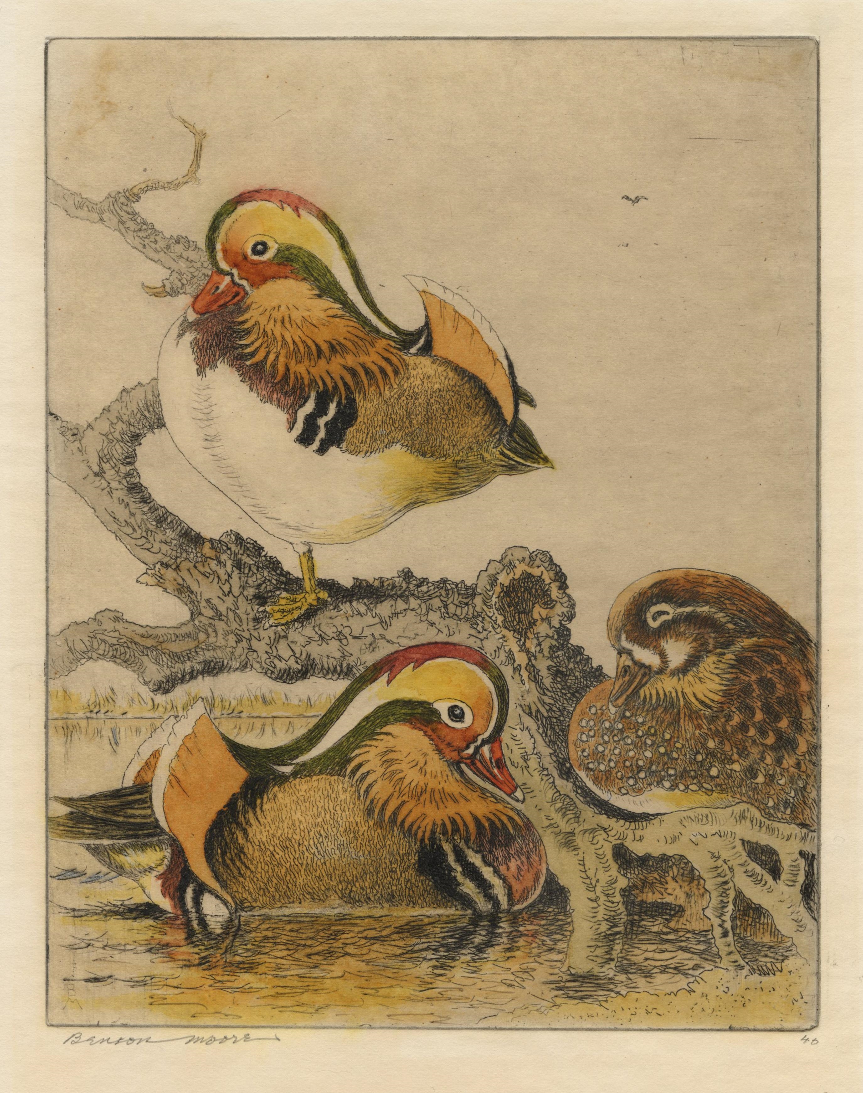Benson Bond Moore | Three Ducks | MutualArt