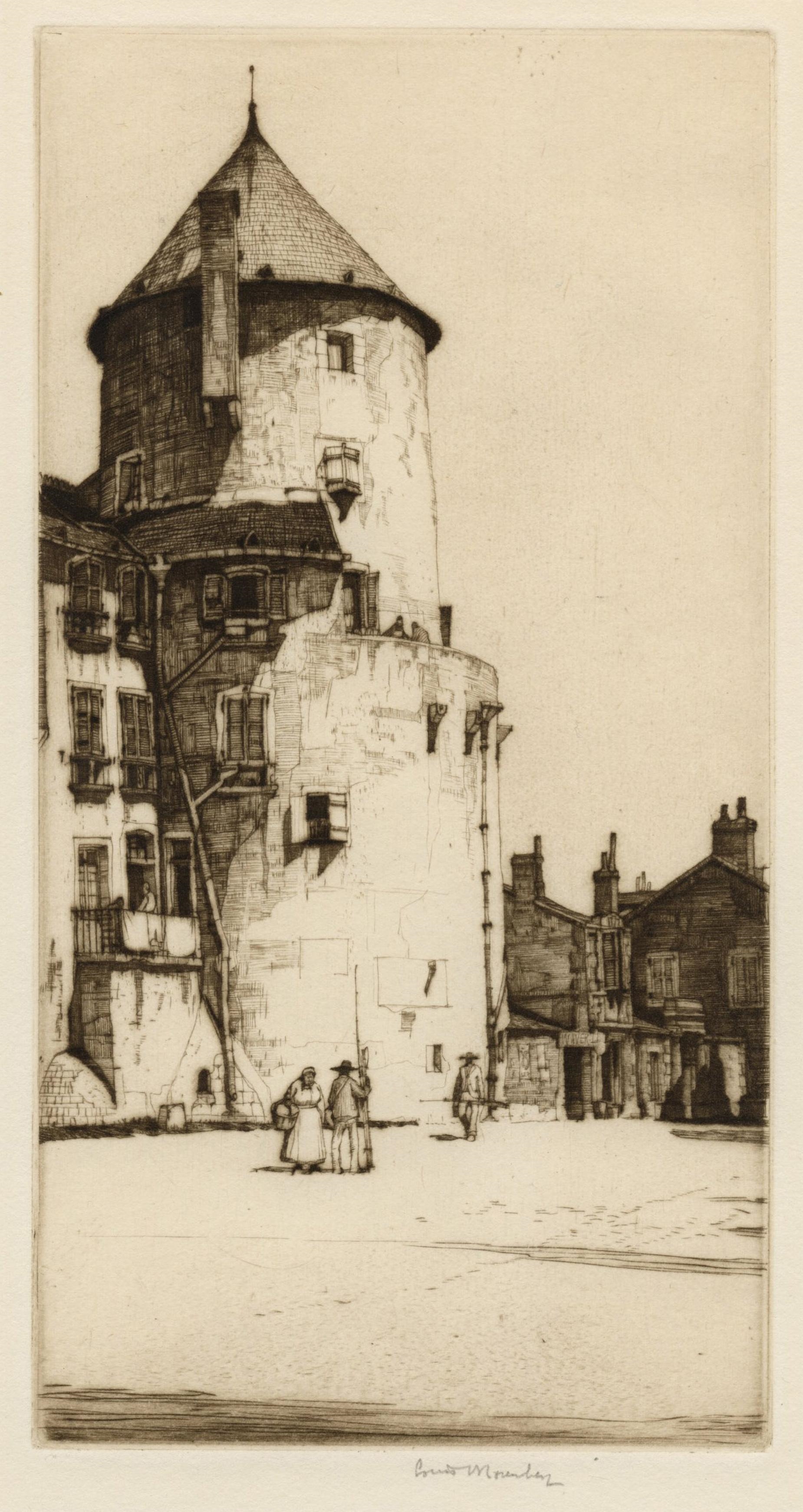 Louis Conrad Rosenberg | The Goguin Tower, Nevers (1925) | MutualArt