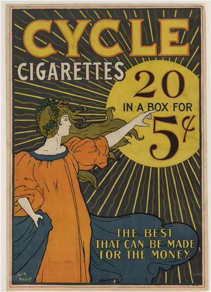 Louis Rhead | Art Nouveau Poster: Swans | MutualArt