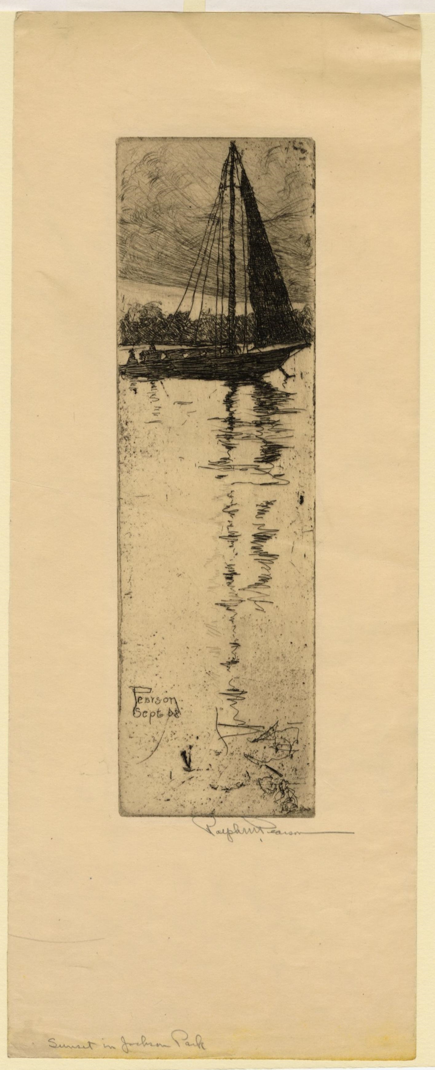 Ralph M. Pearson | Sunset in Jackson Park (1908) | MutualArt