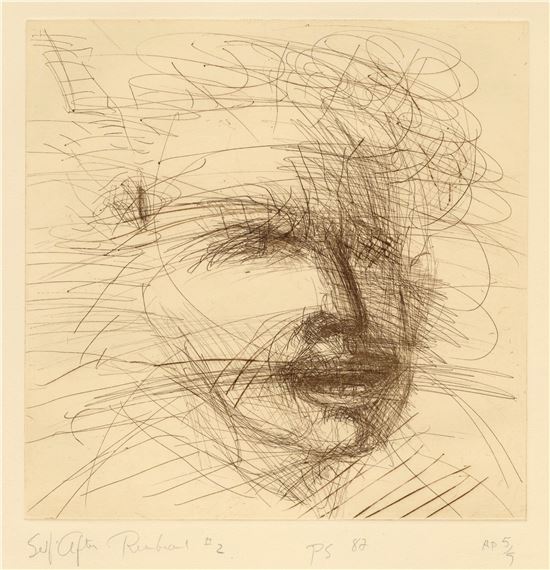 Pat Steir | Self After Rembrandt II (1987) | MutualArt