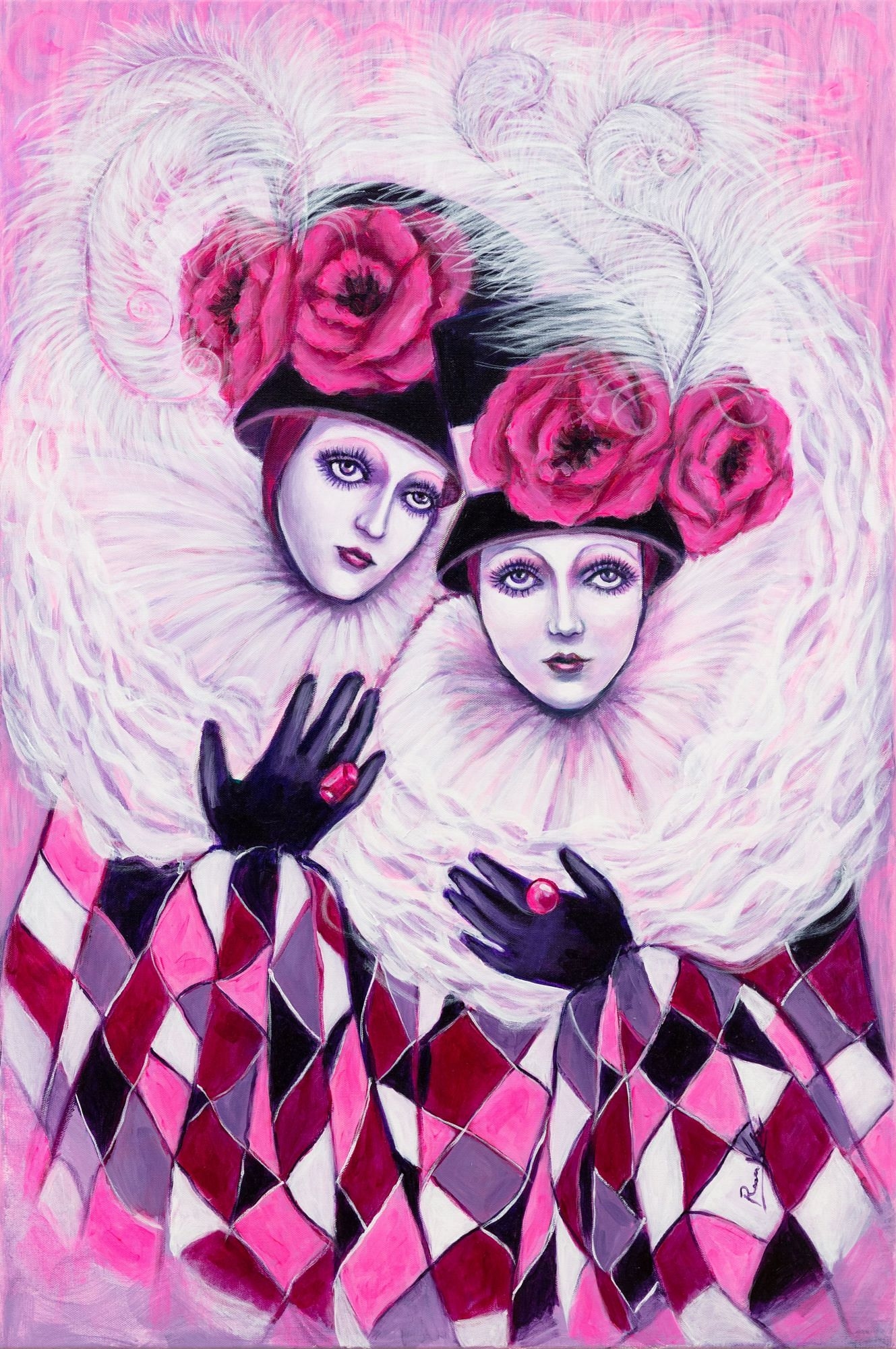 Rene Valeri | Pink Clowns | MutualArt