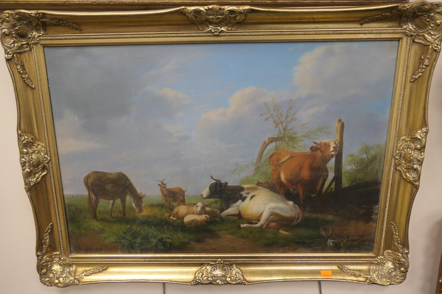 Thomas Sidney Cooper | Livestock in a summer meadow | MutualArt