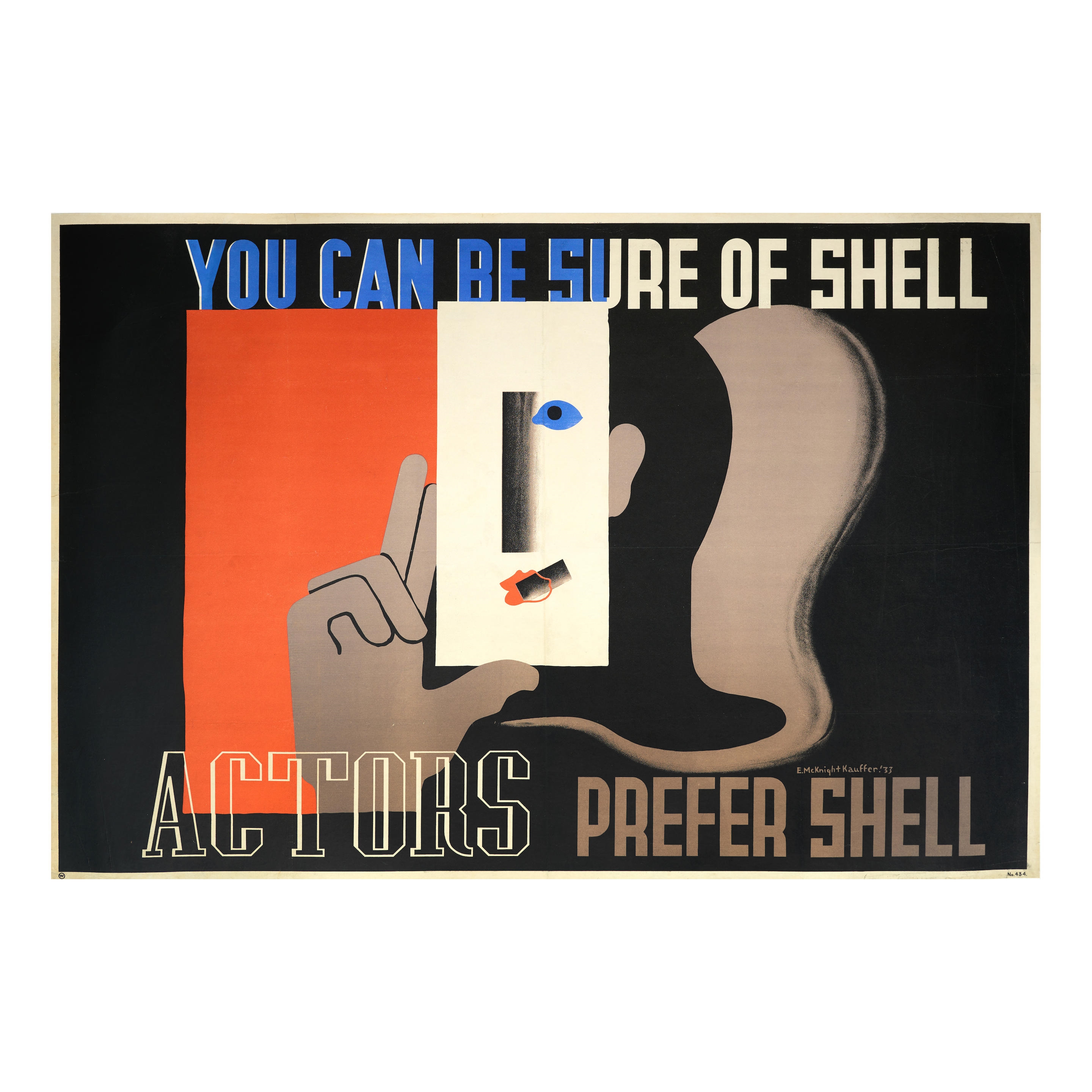 Edward McKnight Kauffer | ACTORS PREFER SHELL (1933) | MutualArt