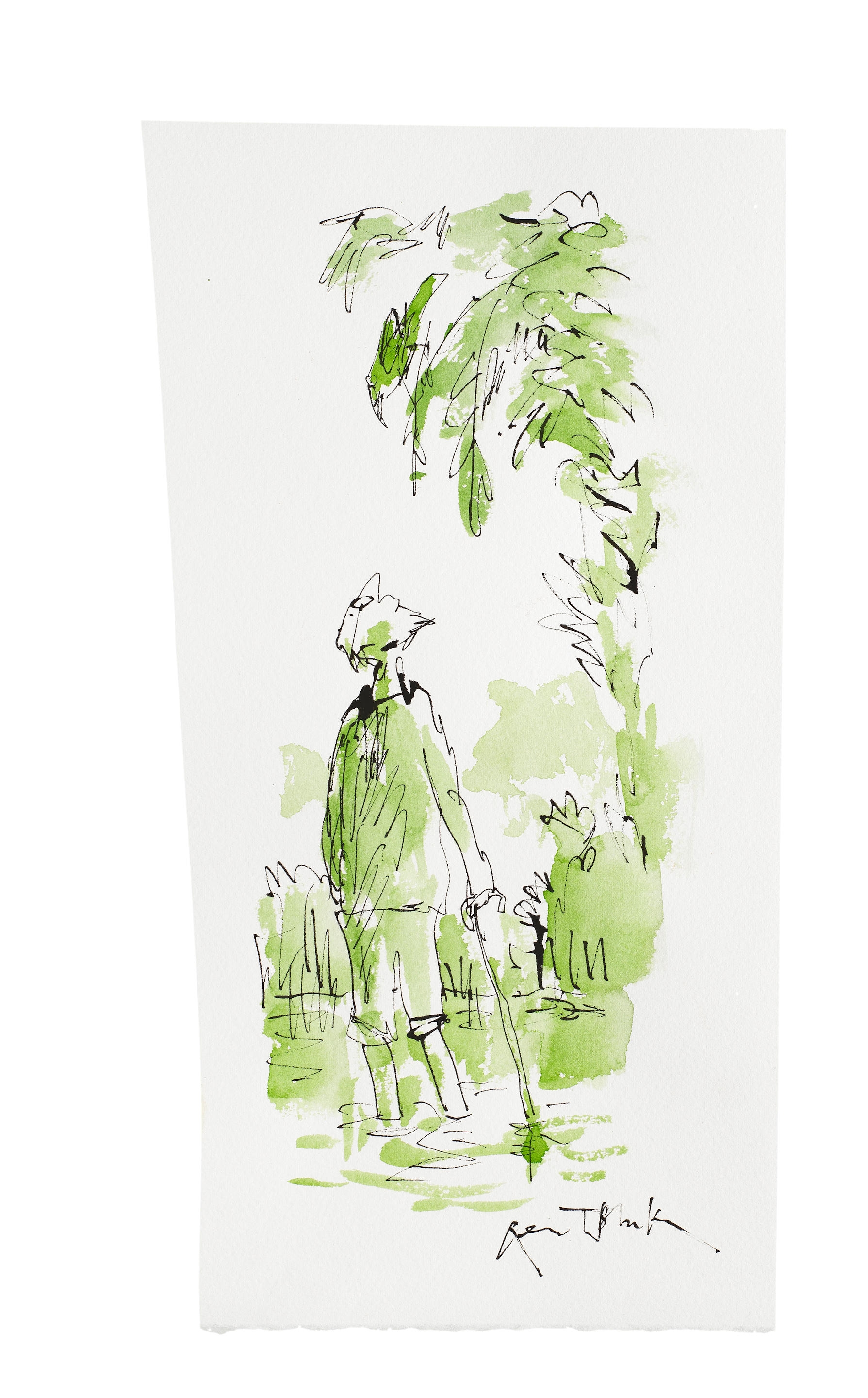 Quentin Blake | Bird Watching (unframed) (2023) | MutualArt