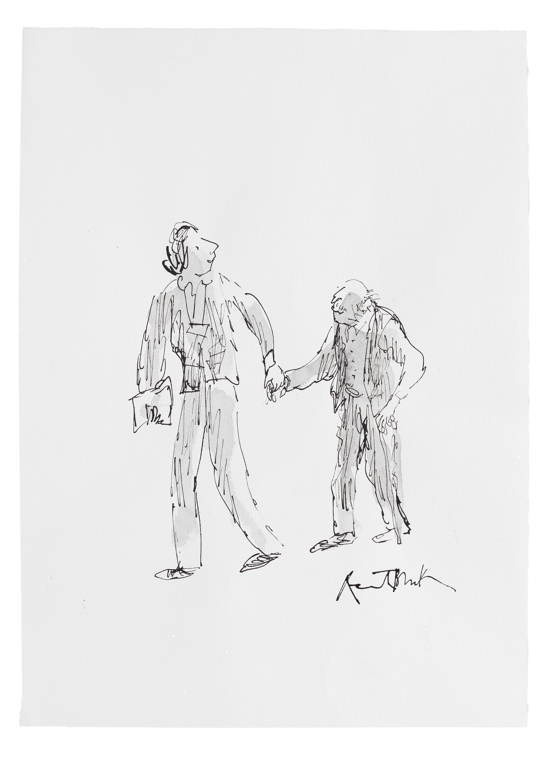 Quentin Blake | Hand in Hand No. 5 (unframed) (2022) | MutualArt