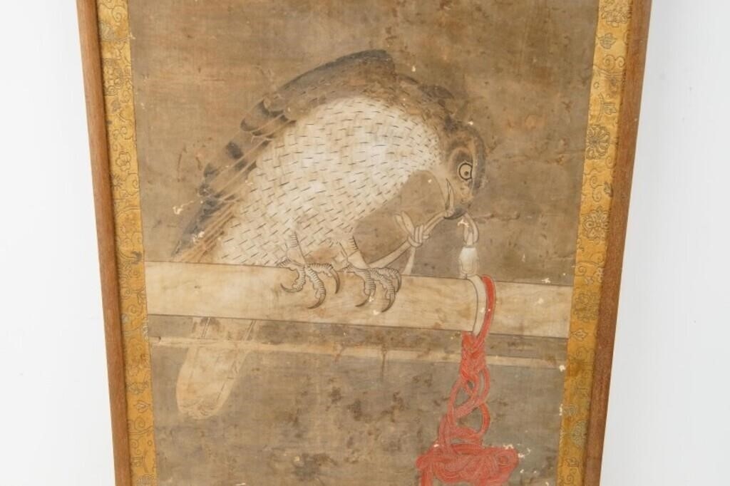 Japanese School | Antique Japanese painting of a Raptor | MutualArt