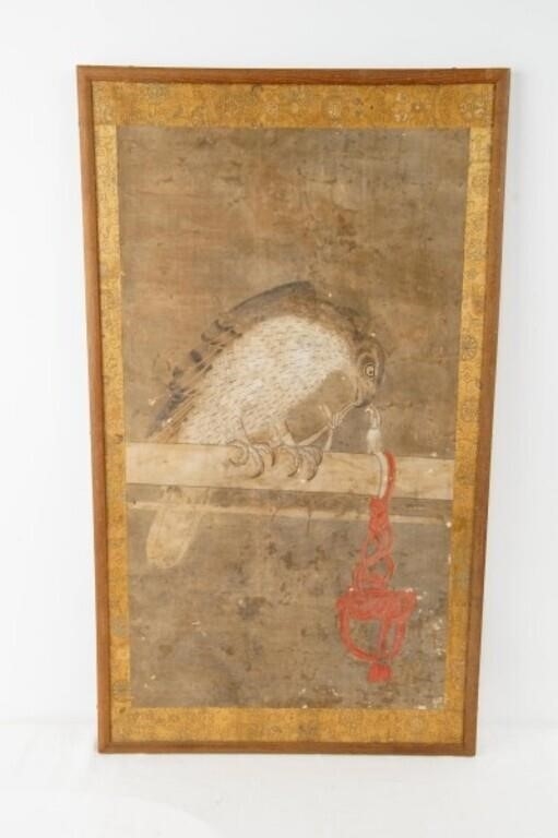 Japanese School | Antique Japanese painting of a Raptor | MutualArt