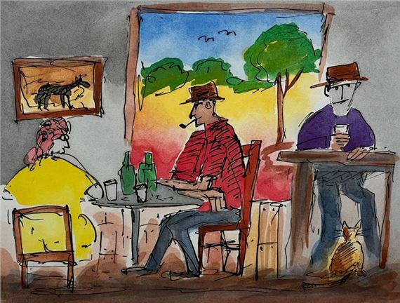 Kevin Charles Hart | PRO HART HAND COLOURED ETCHING - INTERIOR SCENE ...