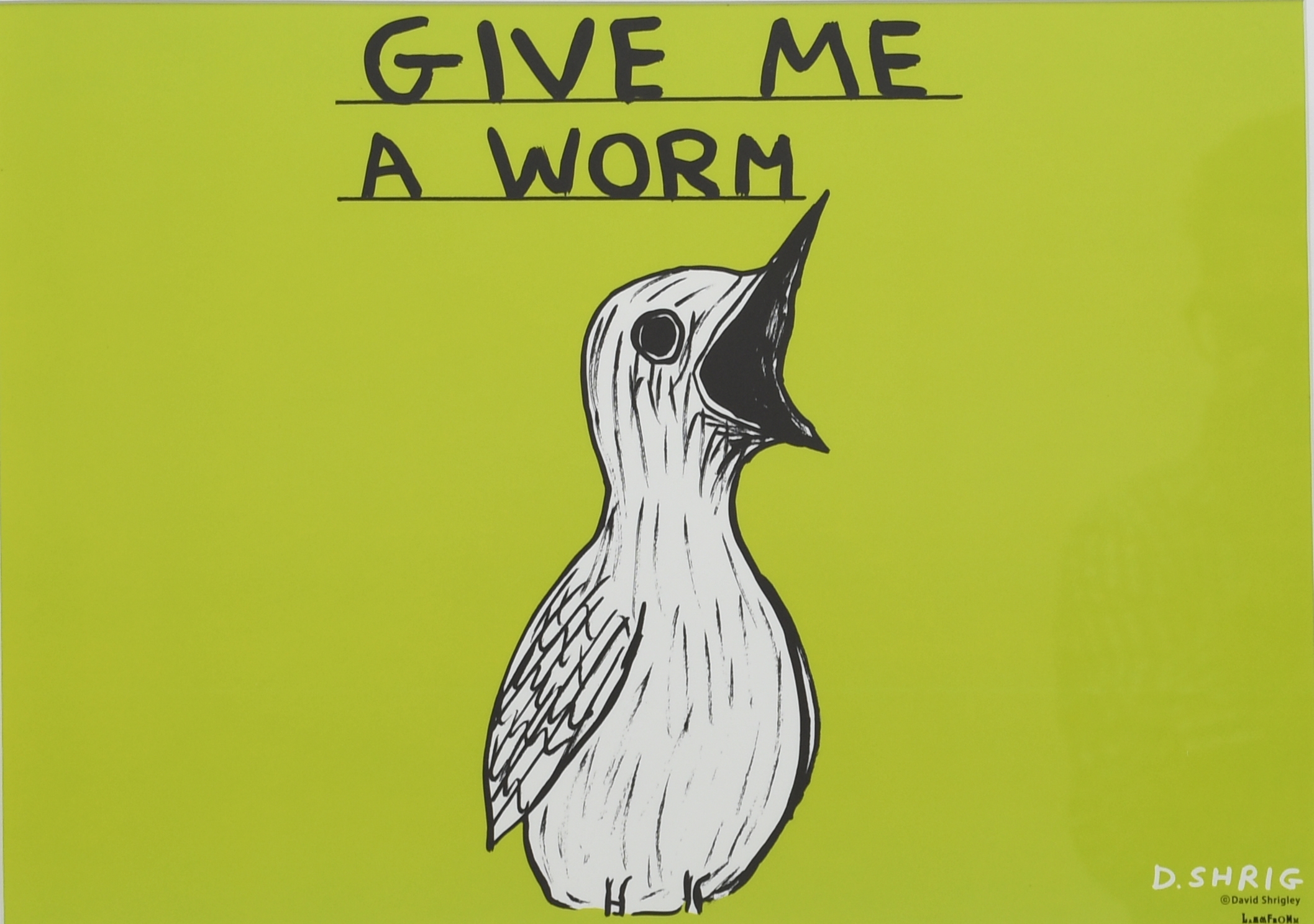 David Shrigley | Give me a Worm, | MutualArt