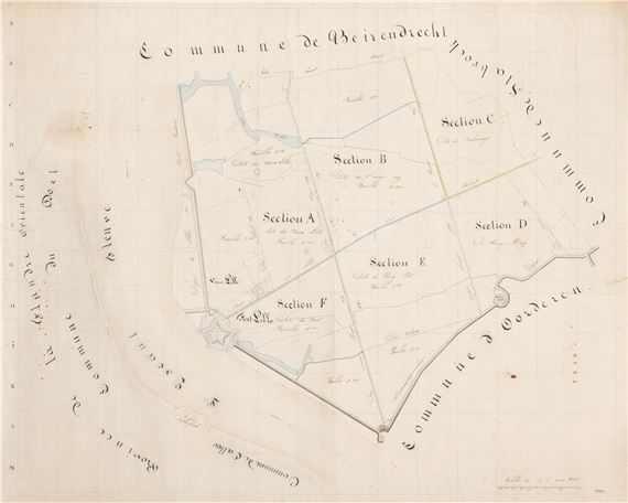 Agus Budiyanto | A mss. map in ink and watercolour. | MutualArt