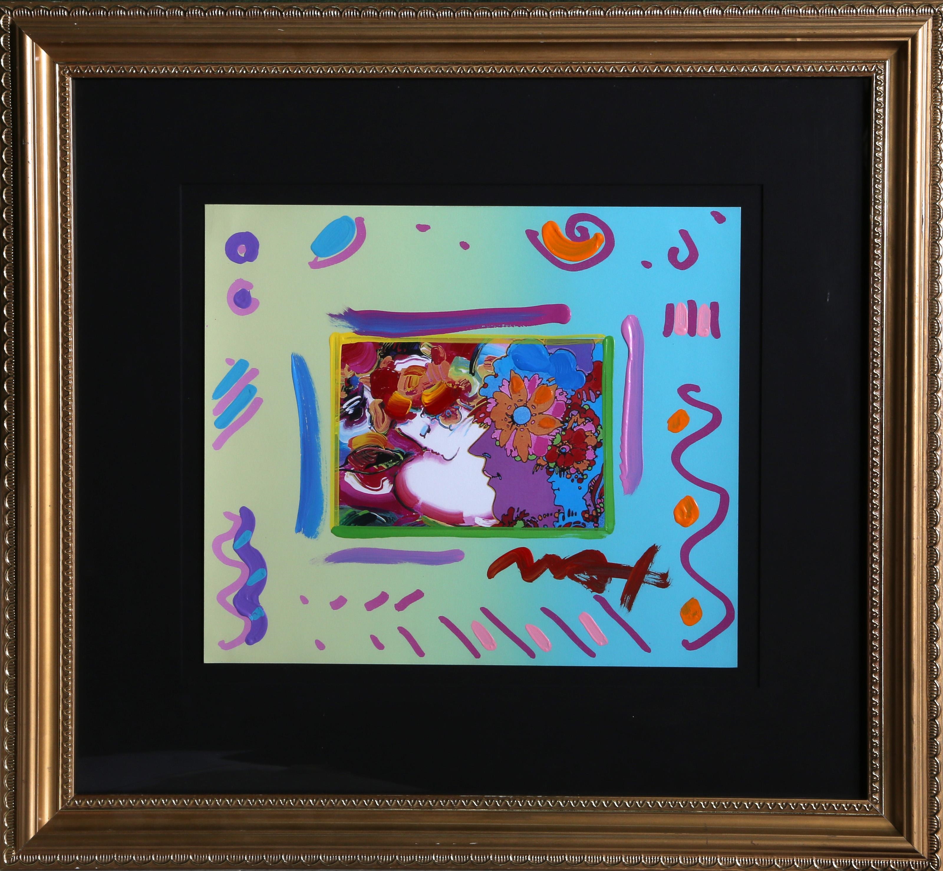 Peter Max | Flower Lady with Three Profiles (1999) | MutualArt