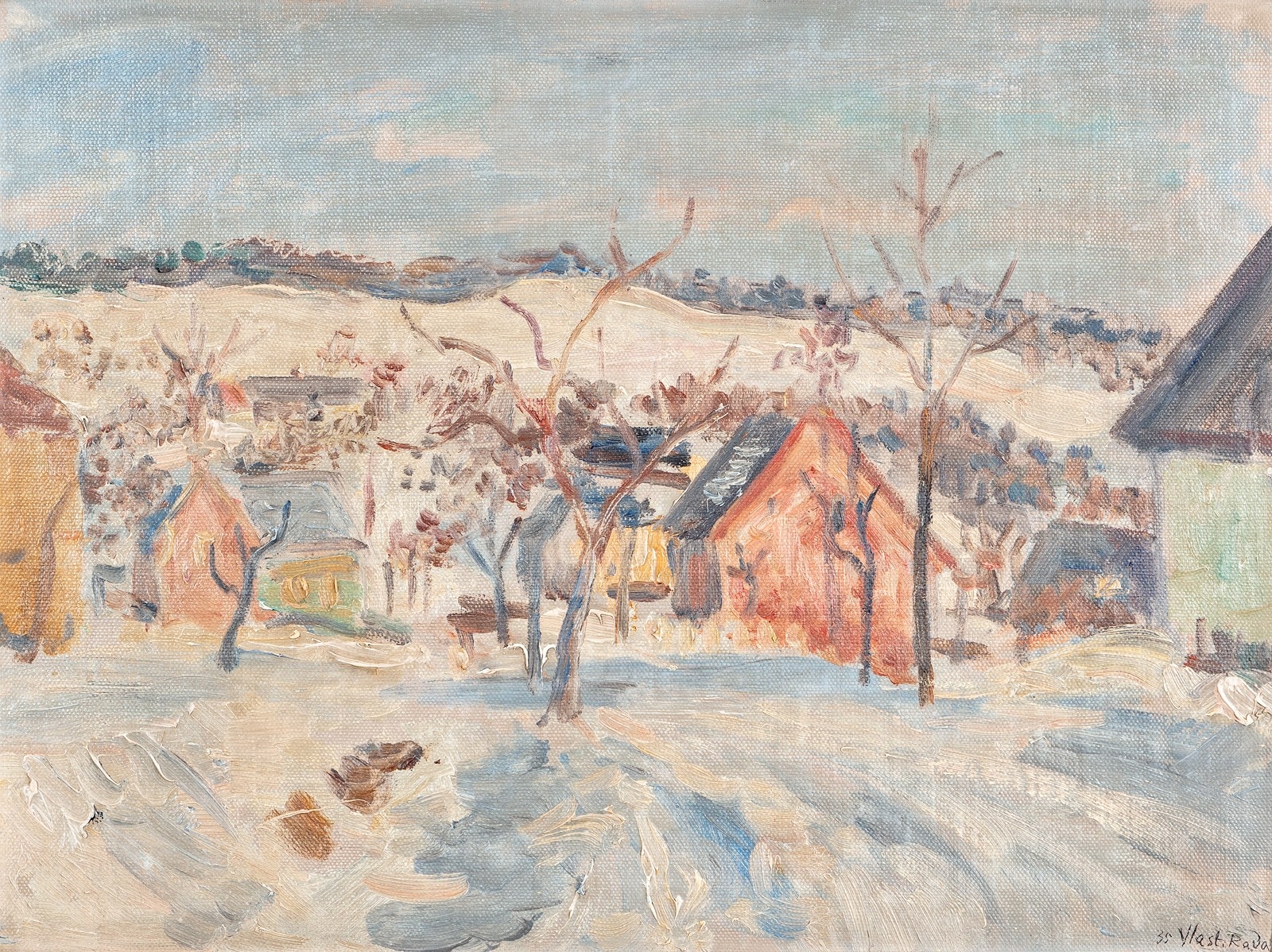 Vlastimil Rada | Zimní vesnice (1935) | MutualArt
