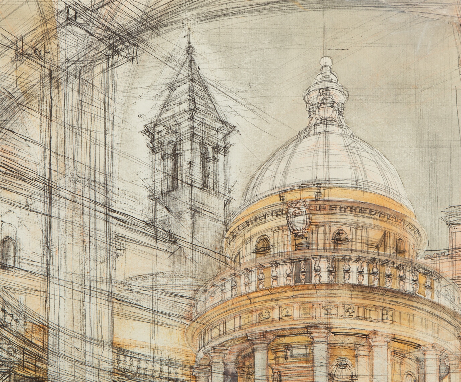 Henryk Dabrowski | Widok na Tempietto del Bramante w Rzymie (1965 ...