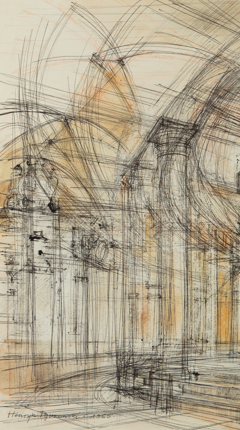 Henryk Dabrowski | Widok na Tempietto del Bramante w Rzymie (1965 ...