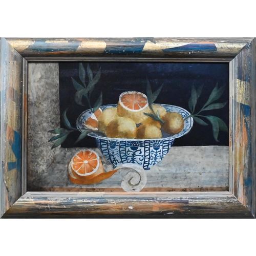 Elizabeth Macfarlane | Still life study of oranges in a blue and white ...