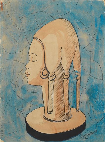 Ben Enwonwu | Study of a Carved Female Figure (1947) | MutualArt