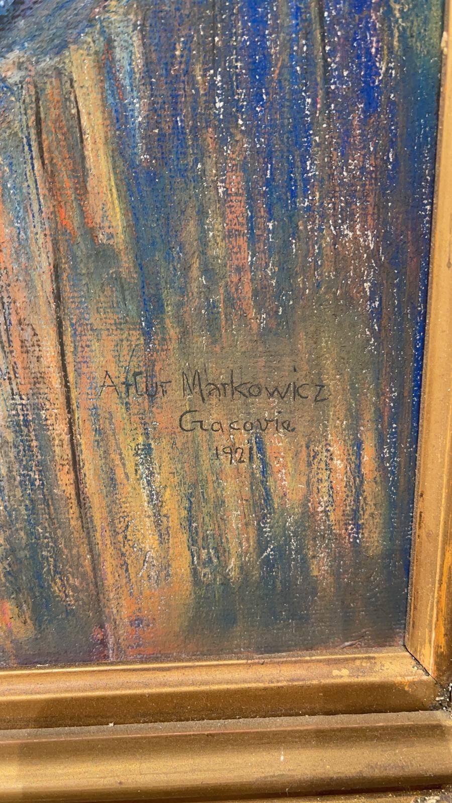 Artur Markowicz | Study at the synagogue (1921) | MutualArt