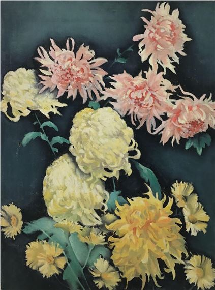 Eleanor Beatrice Acker | Colorful floral composition | MutualArt