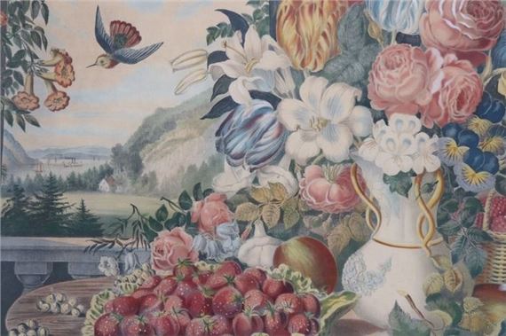 Frances Flora Bond Palmer | Landscape-Fruit & Flowers (Circa 1862 ...
