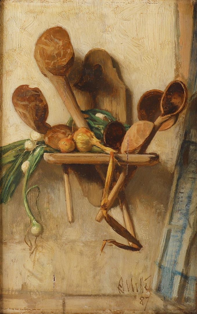 August Allebé | Still life with ladles (87) | MutualArt