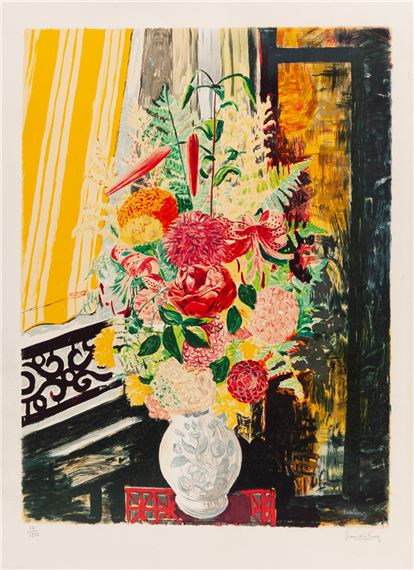 Moïse Kisling | Flowers coloured lithography/paper | MutualArt
