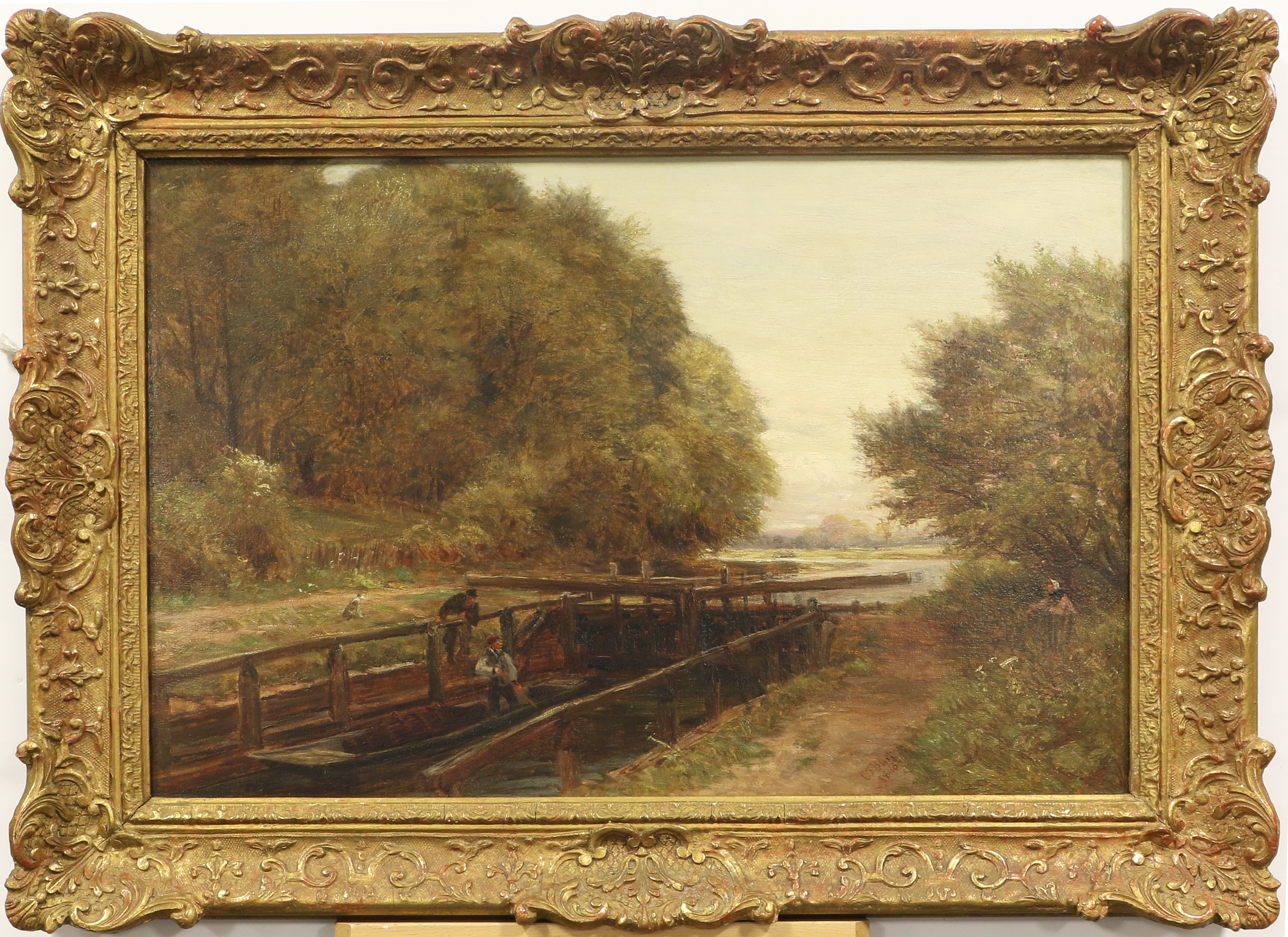 Charles Thomas Burt | The Lock Gate (1886) | MutualArt
