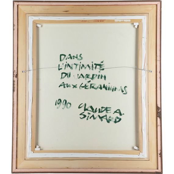 Claude A. Simard | DANS L'INTIMITE DU JARDIN AUX GERANIUMS, 1990 (1990 ...