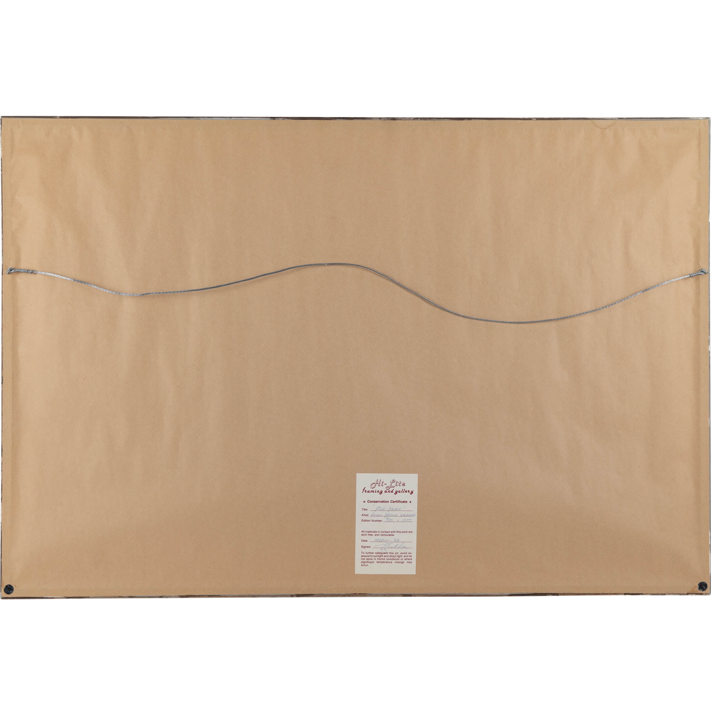 Helen Parsons Shepherd | PINK PAPER, 1979 (1979) | MutualArt