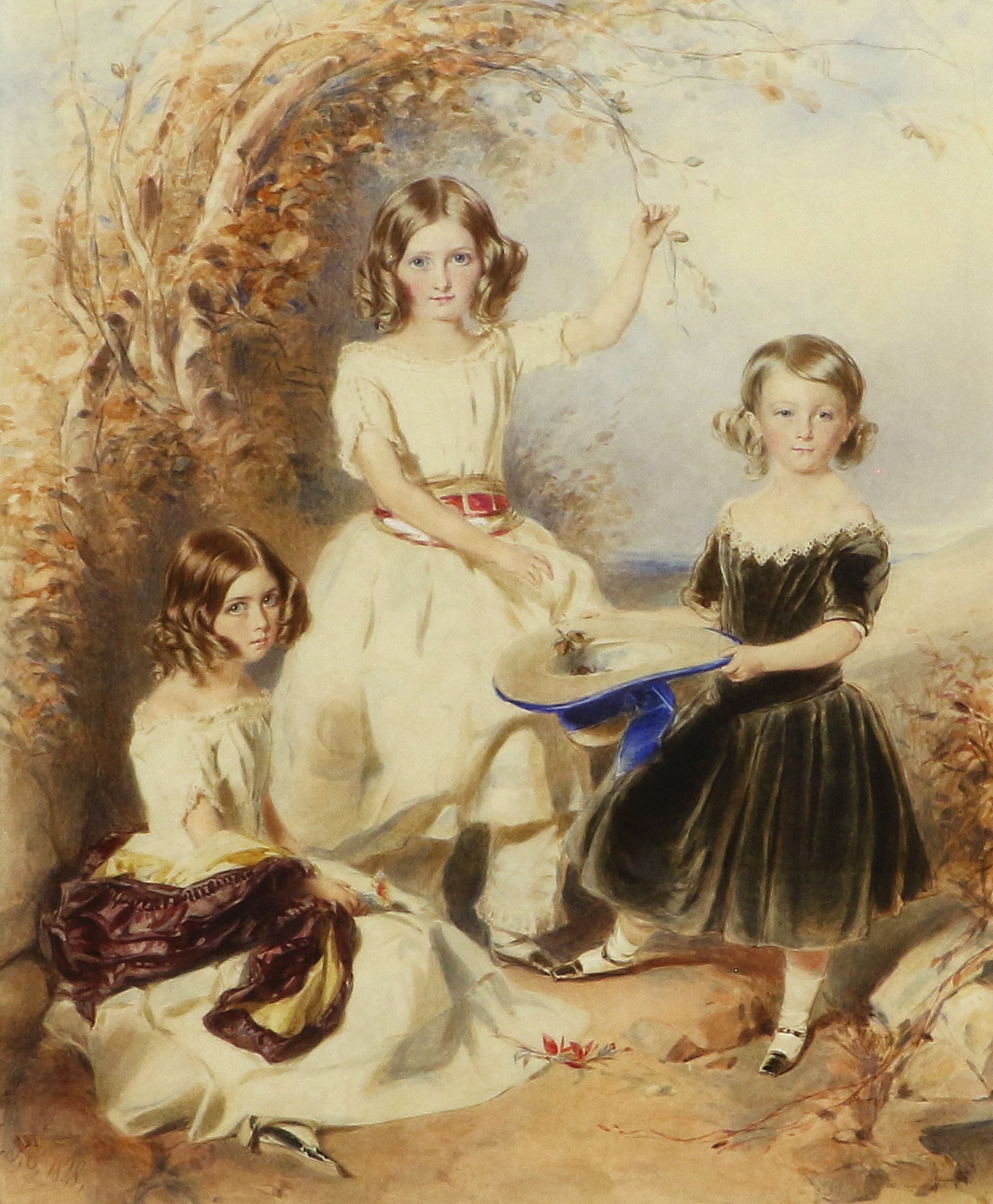 Edward Henry Corbould | Three children in a landscape | MutualArt