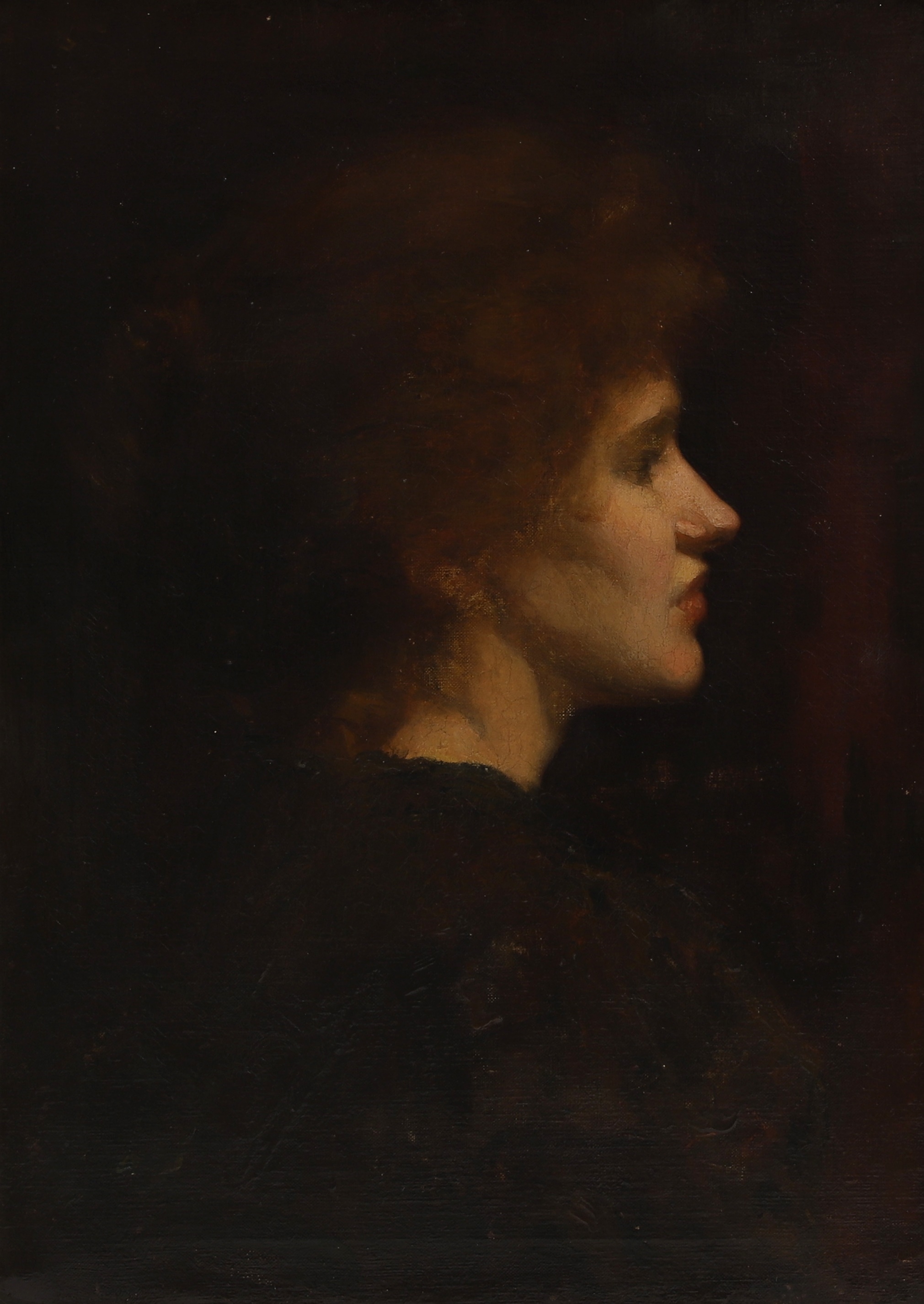 Harold Speed | Portrait of a young woman bust-length in profile (1872 ...