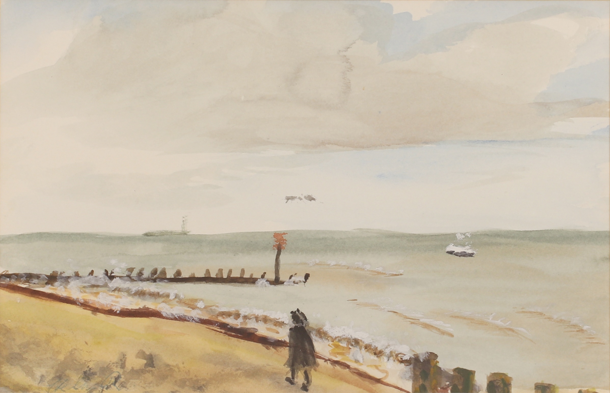 Helen Roeder | The beach at Southwold (1909) | MutualArt