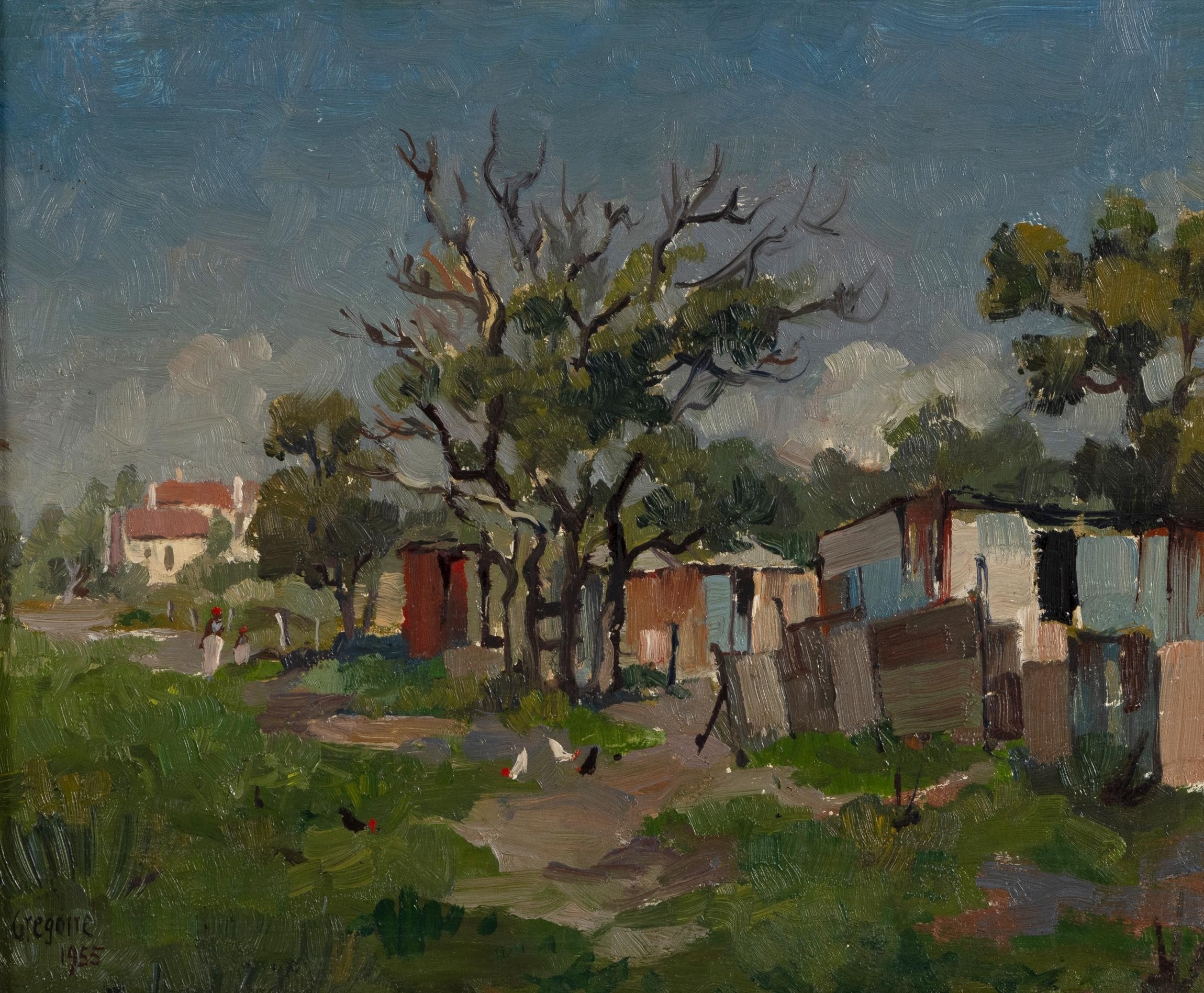 Gregoire Johannes Boonzaier | HOUSES IN THE WIND (1955) | MutualArt