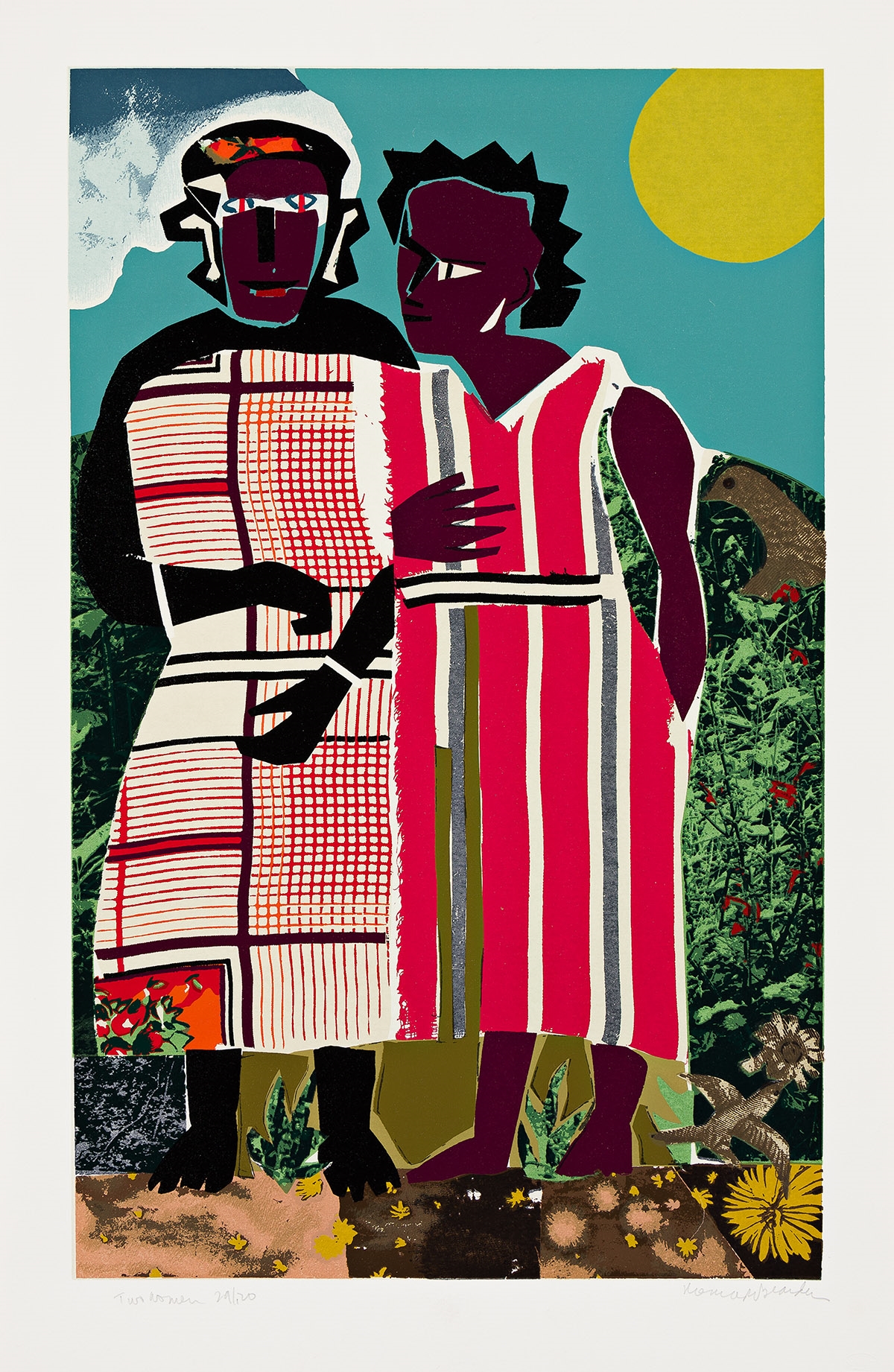 Romare Bearden | Two Women | MutualArt